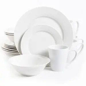 Gibson Noble Court 16 Pc Dinnerware Setfine Ceramic - White