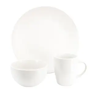 GIBSON HOME Everyday Plus 12 Piece Round Stoneware Dinnerware Set