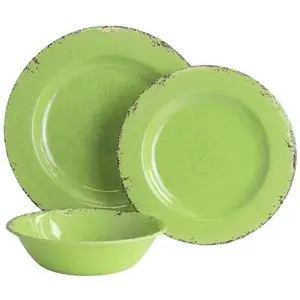 Gibson Mauna 12 Piece Melamine Dinnerware Set