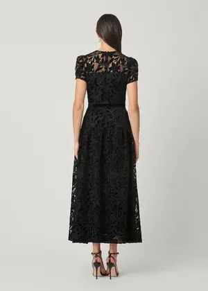 Shoshanna Farah Velvet Lace Dress