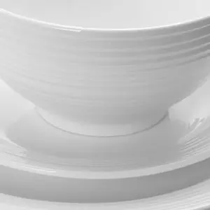 GIBSON HOME Amelia Court 16 Piece Dinnerware Set Embossed