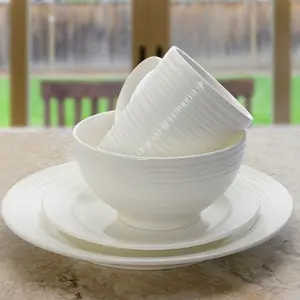 GIBSON HOME Amelia Court 16 Piece Dinnerware Set Embossed