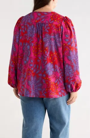SUGARLIPS Floral Button-up Shirt