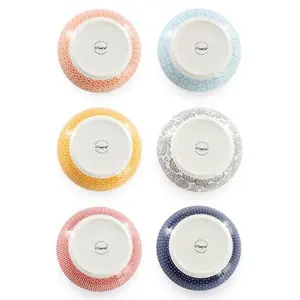 ELAMA Giovanna 6 Piece Porcelain Bowl Set