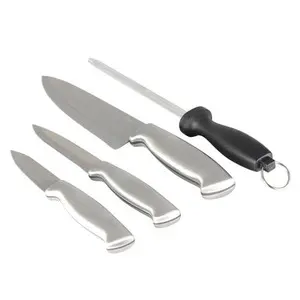OSTER Baldwyn 4 Piece Stainless Steel Cutlery Knife Set - Silver