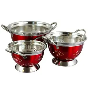 OSTER Metaline 3 Pack Round Asian Colander