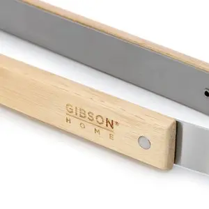GIBSON HOME Barbecue Plus 3 Piece Barbecue Tool Set With Rubberwood Handles