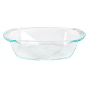 SOHO LOUNGE Carnegie Hill 10 Inch X 5.9 Inch X 2.6 Inch Tempe Glass Loaf Pan With Built-in Handles - Clear