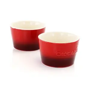 CROCK-POT 2 Piece 8 Ounce Stoneware Ramekin Set - Red
