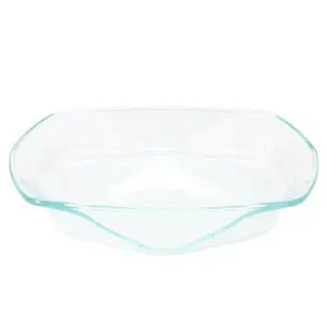 SOHO LOUNGE Carnegie Hill 14 Inch X 12 Inch X 2.8 Inch Tempe Glass Baking Pan With Built-in Handles - Clear