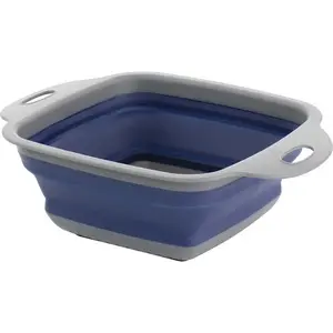 OSTER Marine Collapsible Square Plastic Colander - Blue