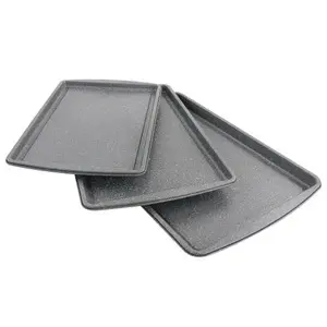 OSTER 3 Piece Carbon Steel Cookie Sheet Set