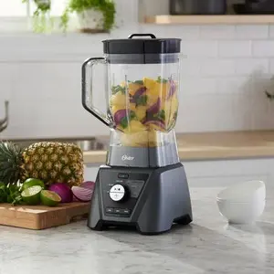 OSTER Texture Select 8 Cup 1200 Watt All Metal Drive Plastic Jar Blender With 9 Settings