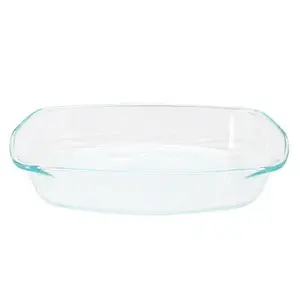 SOHO LOUNGE Carnegie Hill 16 Inch X 11 Inch X 3.1 Inch Tempe Glass Multi-purpose Pan With Built-in Handles - Clear