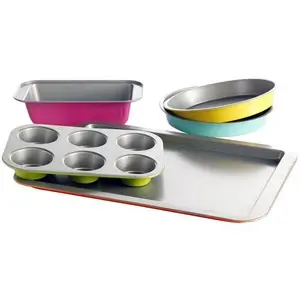 Gibson Color Splash Lyneham 5 Pc Carbon Steel Bakeware Set - Assorted