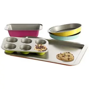 GIBSON HOME Color Splash Lyneham 5 Pc Carbon Steel Bakeware Set