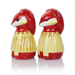 GIBSON HOME Woodland Fox Salt & Pepper Set