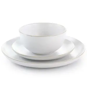 GIBSON HOME Rockaway 12 Piece Stoneware Dinnerware Set