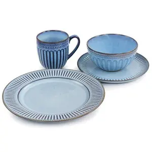 GIBSON ELITE Mendocino 16 Piece Stoneware Dinnerware Set