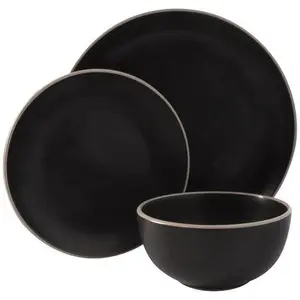 GIBSON HOME Rockaway 12 Piece Stoneware Dinnerware Set