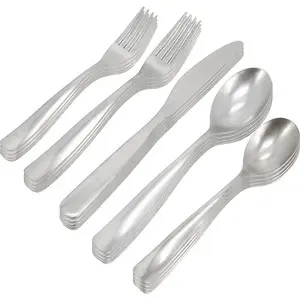 GIBSON HOME Hulton 20 Piece Stainless Steel Flatware Set - Metallic Silver