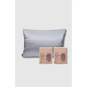 LUCE Silky Satin Pillow Case 2 Pieces - Grey