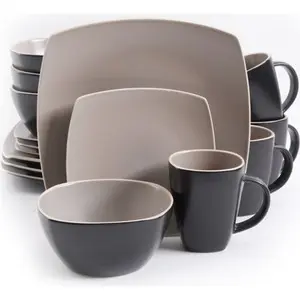 GIBSON HOME Matte 16-piece Dinnerware Set - Beige