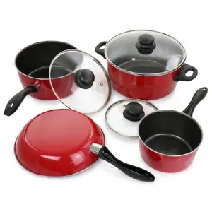 GIBSON HOME Armada 7 Piece Nonstick Carbon Steel Cookware Set