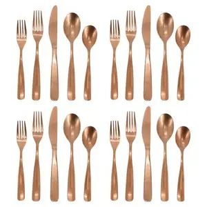 GIBSON HOME Hulton 20 Piece Stainless Steel Flatware Set