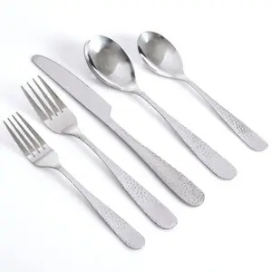 GIBSON HOME Hamme 46 Piece Flatware Set With Wire Caddy
