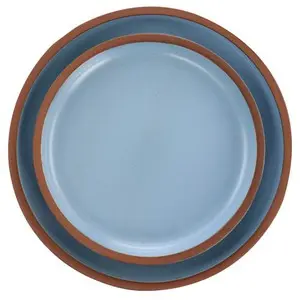 SOHO LOUNGE Lagos 16 Piece Terracotta Double Bowl Dinnerware Set