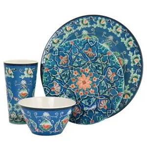 GIBSON HOME 16 Piece Tacoma Melamine Dinnerware Set