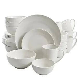 GIBSON HOME Ogalla 30 Piece Porcelain Dinnerware Set - White