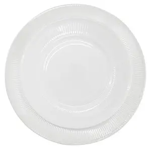 GIBSON ULTRA Swanton Stripe 12 Piece Break-resistant Opal Glass Dinnerware Set