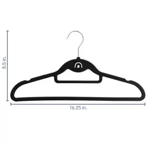 ELAMA 30 Piece Rubber Non Slip Hanger With Hanging Tab