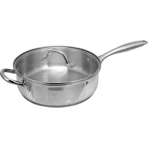 OSTER CUISINE Cuisine Saunders 4.2 Quart Saute Pan With Lid - Metallic Silver