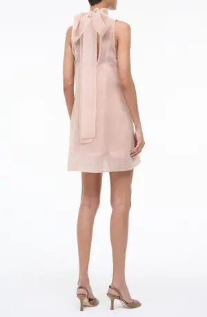 Staud Albee Sleeveless Shift Minidress - Fawn