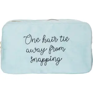 TOTALEE GIFT Large Velvet Bag - Blue