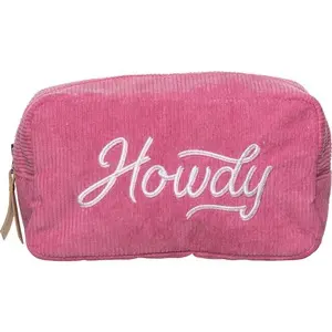 TOTALEE GIFT Corduroy Cosmetic Bag - Pink