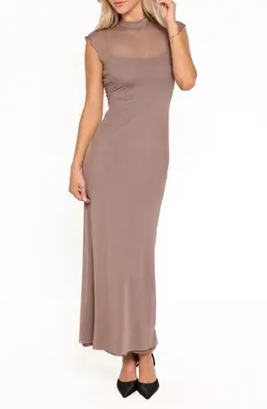 Petal & Pup Cap Sleeves Evening Dresses