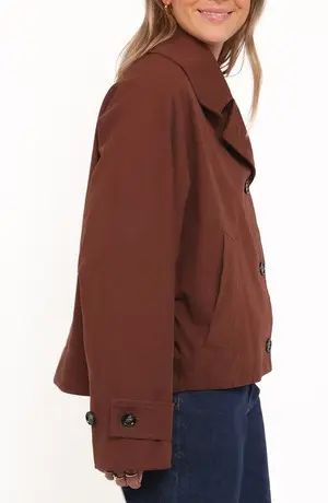 PETAL & PUP Cotton Twill Crop Trench Coat