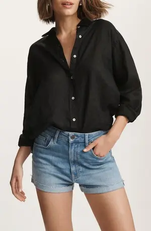 MAVI Oversized Linen Button-up Shirt