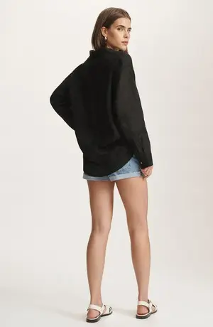 MAVI Oversized Linen Button-up Shirt