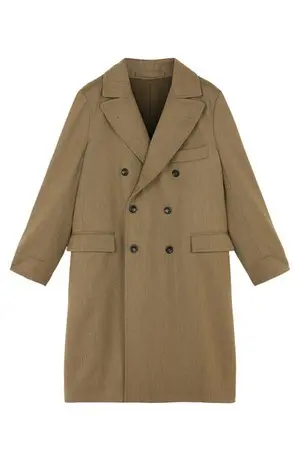 FORTELA Serwilliam Wool Double-breasted Coat - Green