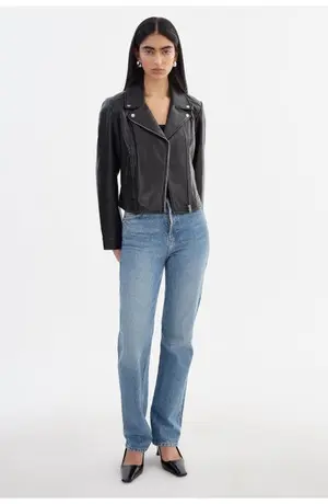 LAMARQUE Klea Recycled Leather Biker Jacket