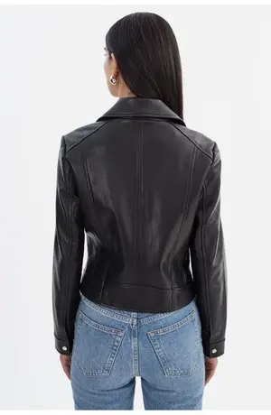 LAMARQUE Klea Recycled Leather Biker Jacket