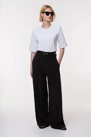 Karen Millen Petite Tailored Wide Leg Trousers