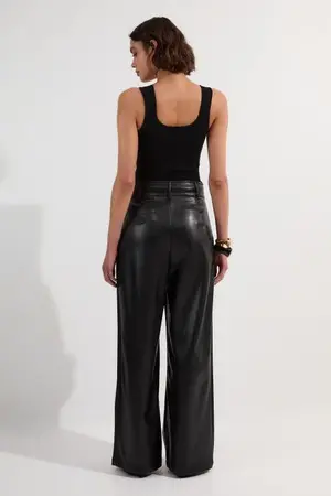 Karen Millen Faux Leather Wide-leg Pants
