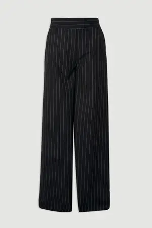 Karen Millen Petite Pinstriped Wide Leg Trousers