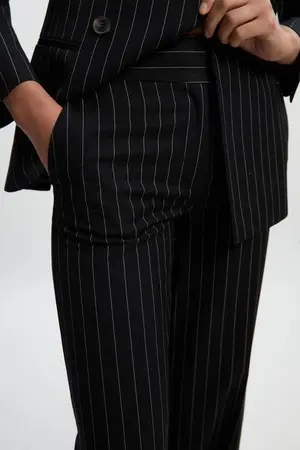Karen Millen Petite Pinstriped Wide Leg Trousers